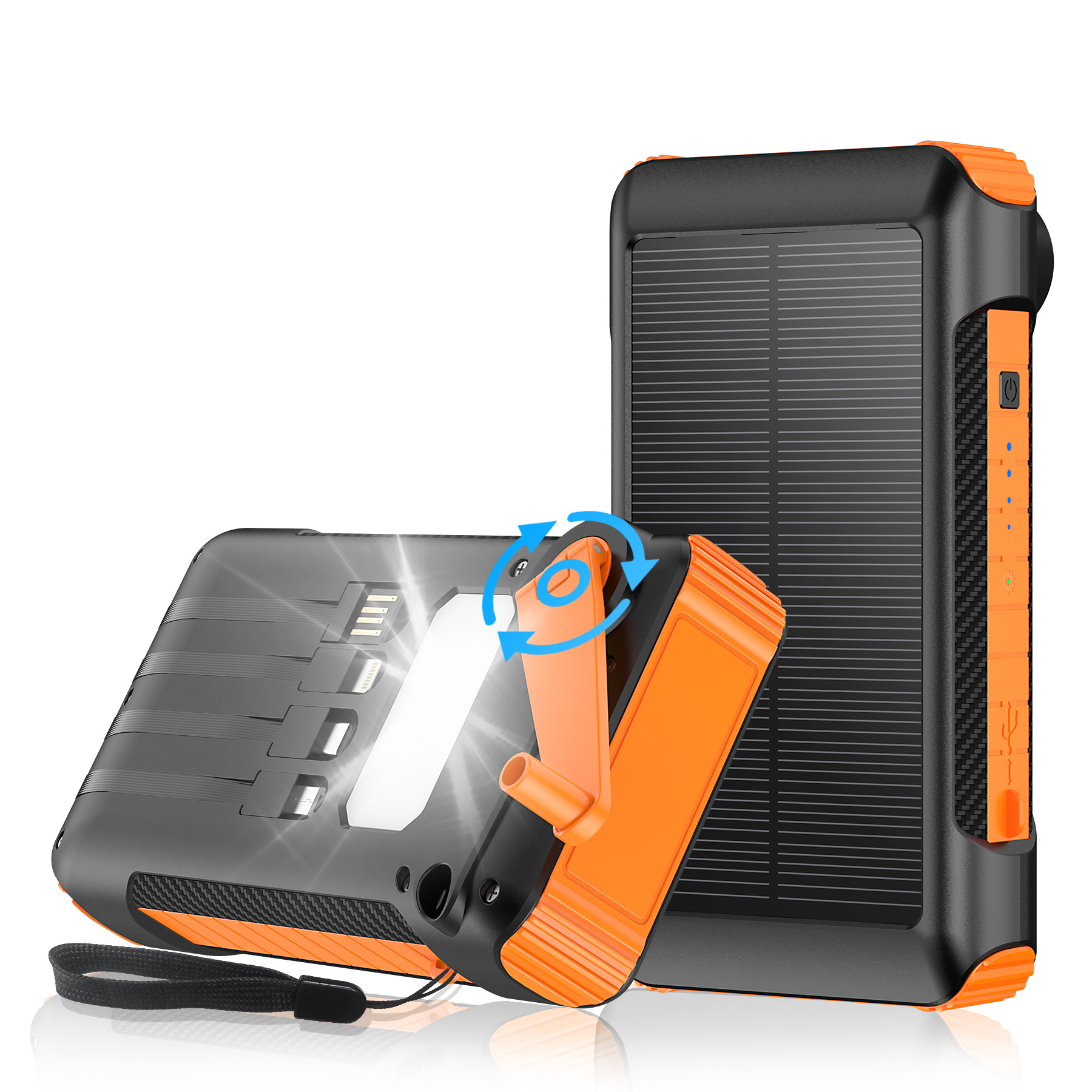 TriPower Hand Rotating Solar Power Bank - Buy Online Now!