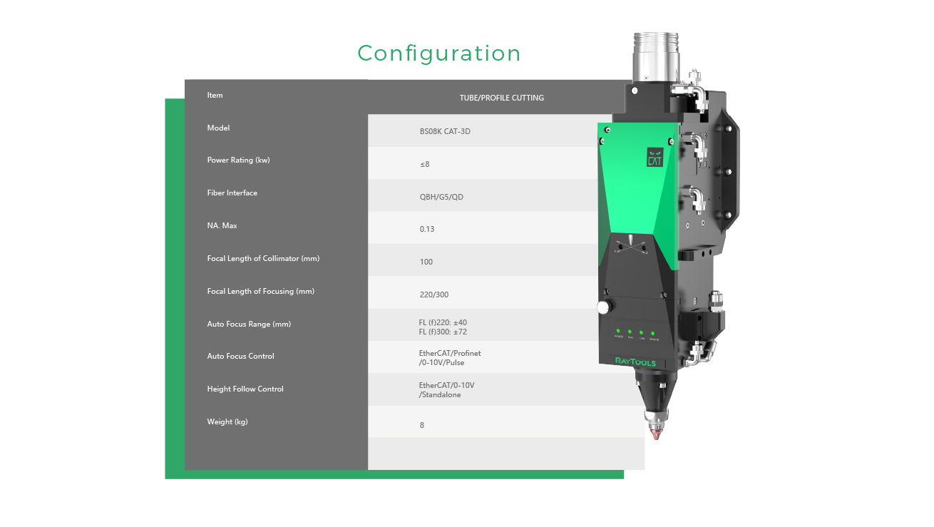 BS08K CAT -3D Smart Laser Cutting Head (International Model)