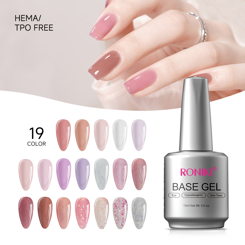RONIKI Rubber Base Gel | Protective Nail Base Coat