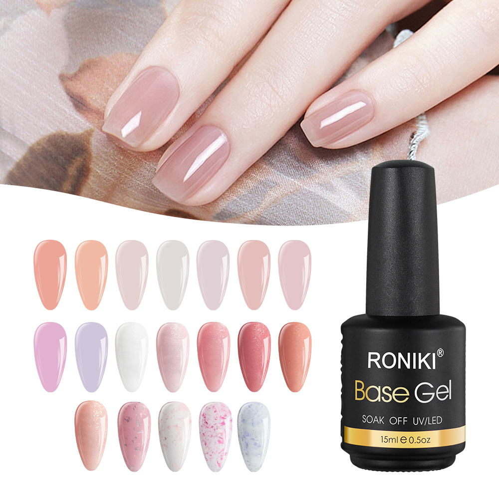 RONIKI Soak-Off Nail Base Coat | Protective Gel for Salons